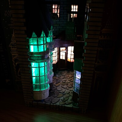 Alley Book Nook, Wizard's Booknook, Shelf Insert, Bookshelf Diorama ...