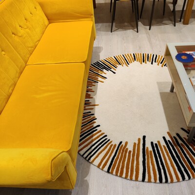 Handmade Tufted Rug Zebra Shape Wool Rug for Living Room - Etsy