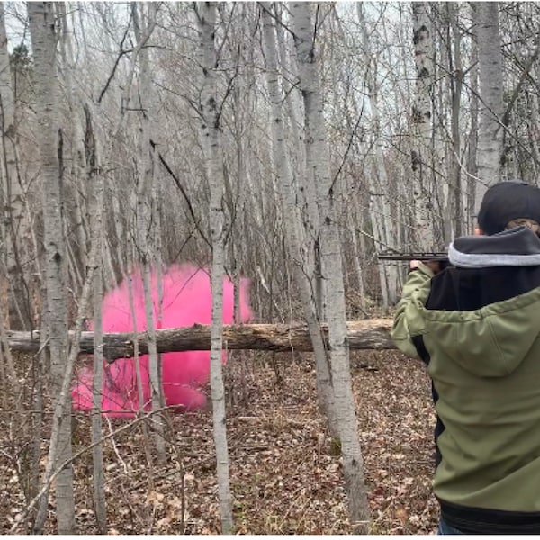 Powder Confetti Shooting Target Gender Reveal, Skeet Shooting Targets ...