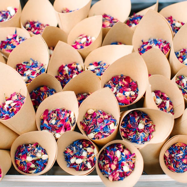 Wedding Confetti Bags | Biodegradable Confetti Packets | Dried Flower ...