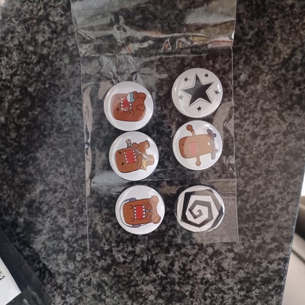 Domo Pins! | 4 Piece 1 Inch Button Pin Set | Comes With Freebies! - Etsy