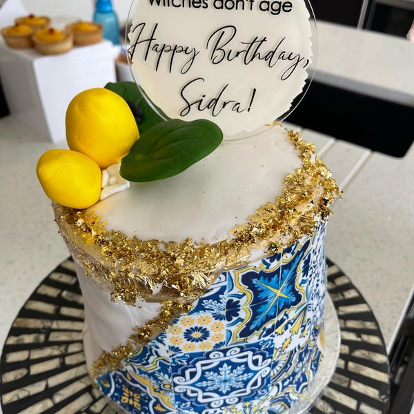 Pink Gin Cake Topper, Rose Gold Name and Age, Alcohol Cocktail Birthday ...