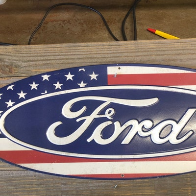 Ford Car Sign Rustic Pallet Wood Decor Car Show Stars and Stripes ...