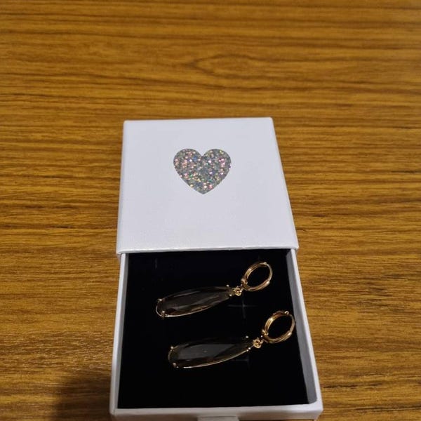 Ruby Red & Crystal Teardrop Teardrop Jewel Huggie Hoop Earrings, Gold ...