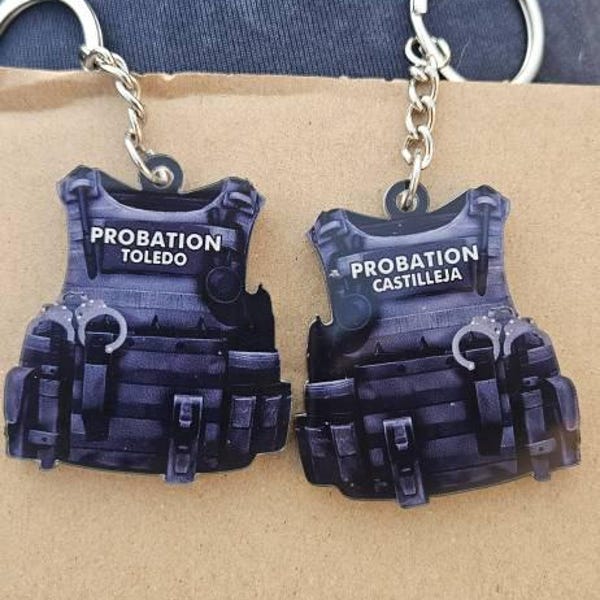 Personalized Police Bulletproof Vest Keychain Gift for Police, Police ...
