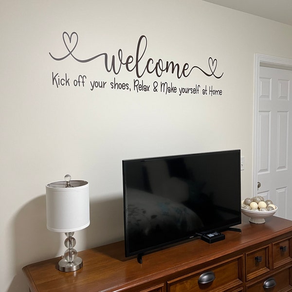 Welcome Wall Decal: Guest Room Entryway Sticker - Etsy
