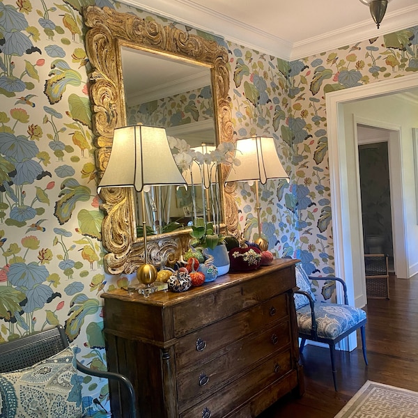 FABRIC Brunschwig Fils BIRD & THISTLE Beige - Etsy