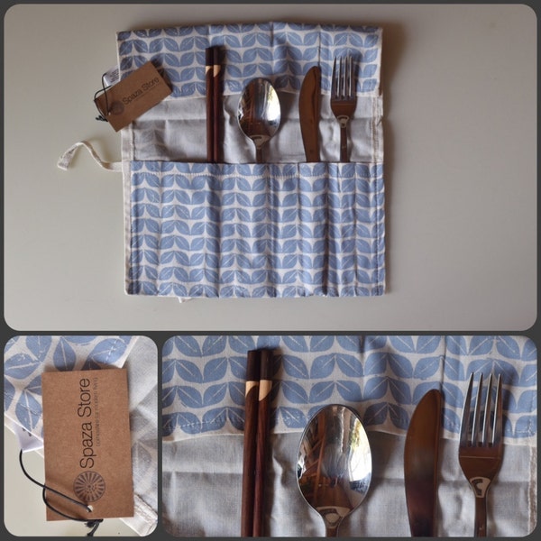 Cutlery Roll Carry Your Utensils for Lunch Box, Picnic, Road Trips and ...