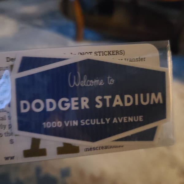 Dodger Stadium Welcome Sign Sticker || Dodgers Gift || Dodgers Sticker ...