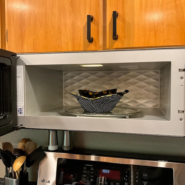 Reversible Microwave Bowl Cozy With Handle: Hot/cold Food Safe - Etsy