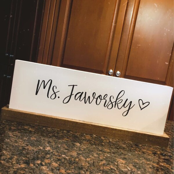 Custom Teacher Name Tag Sign | Personalized Teacher Name Sign | Desk ...