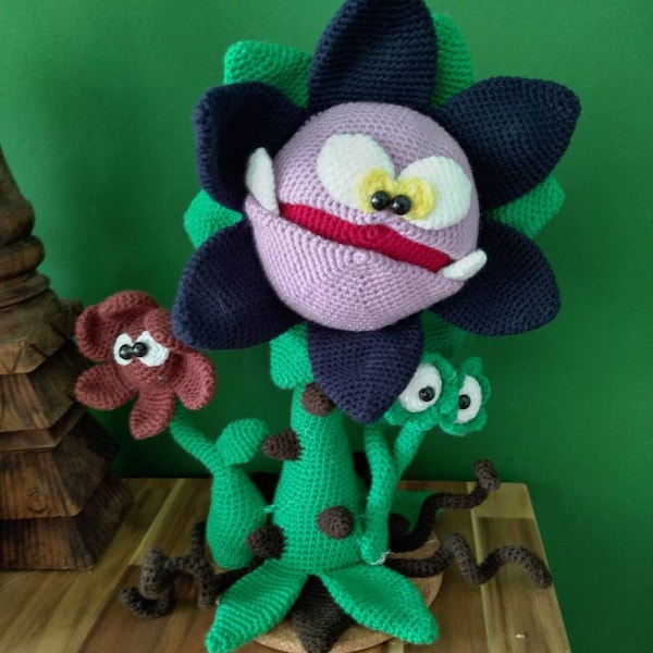Scary Flower - Amigurumi Crochet Pattern - Halloween - Carnivorous ...