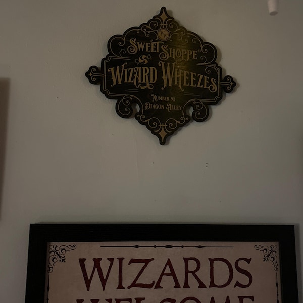 Wizard Sweet Shop Sign | Candy Store Sign | 11.5" W X 10.75" L X .25" D ...
