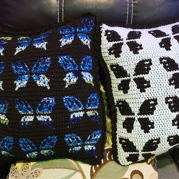 Butterfly Wings Mosaic Crochet Patterns by Sixel Design - Etsy