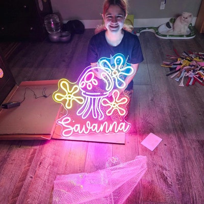 Goldfish Neon Sign, Cute Goldfish Led Sign, Wall Decor, Aquarium Decor ...