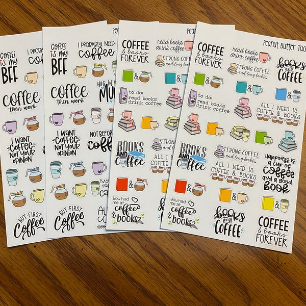 Coffee Lover Quotes - Planner Stickers - Coffee Sayings Stickers ...