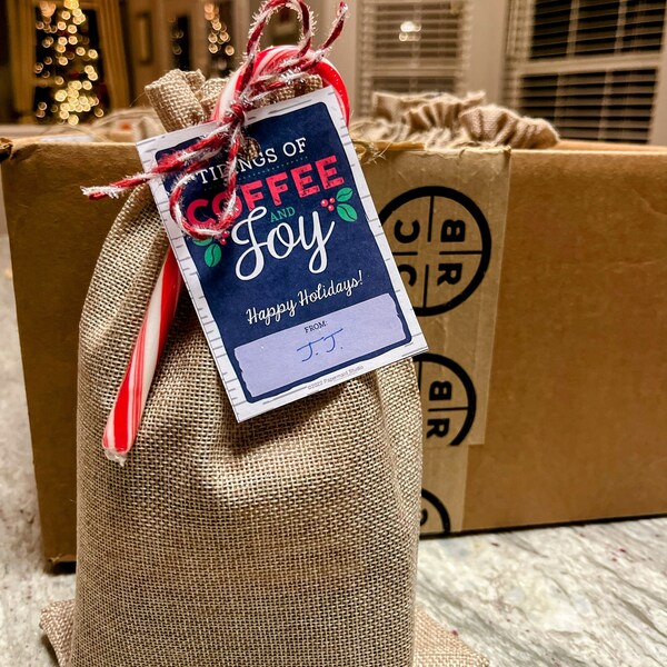 Christmas Coffee Gift Tag Printable - Teacher Christmas Gift Tag ...
