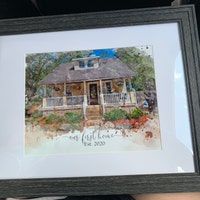 Custom Home Portrait - Custom First Home Gift - Home Art - House ...