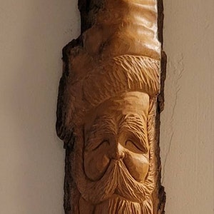 Home Decor Cottonwood Bark Woodcarving Greenman Wall Hanging Gift - Etsy