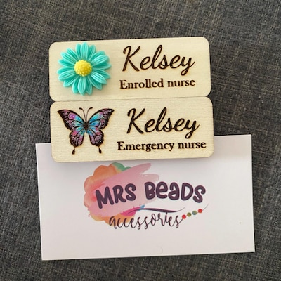 Galaxy Planet Personalized 3D Wooden Name Tag Badge With Magnetic ...