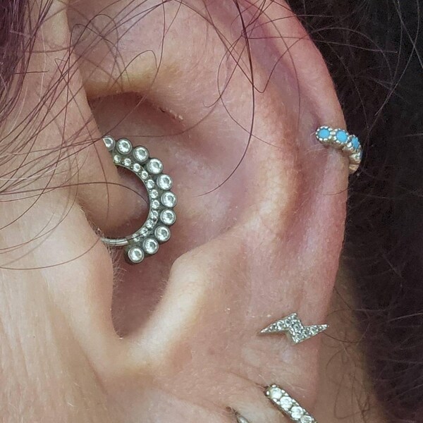 18G Hummingbird Cartilage Hoop Earring • Upper Helix Earring • Lower ...