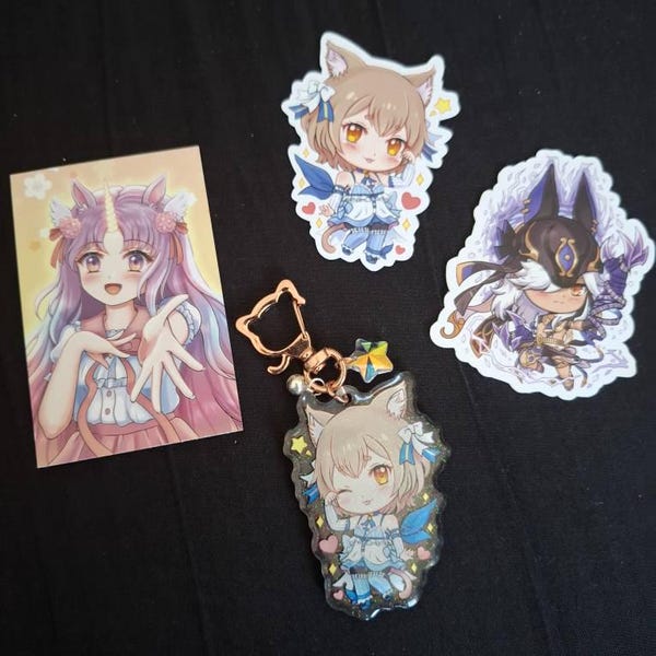 Boochi the Rock! - Epoxy Acrylic Keychains / Charms With Glitter Epoxy ...