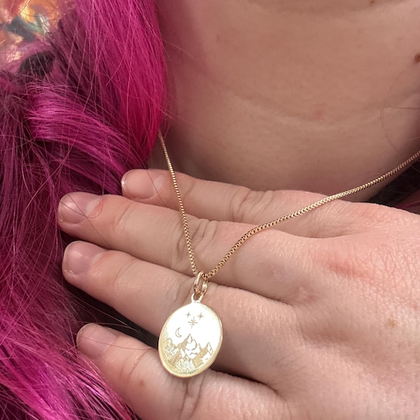 Sacred Feminine Jewelry MOON CYCLE Pendant 17mm Moon Phases Necklace ...