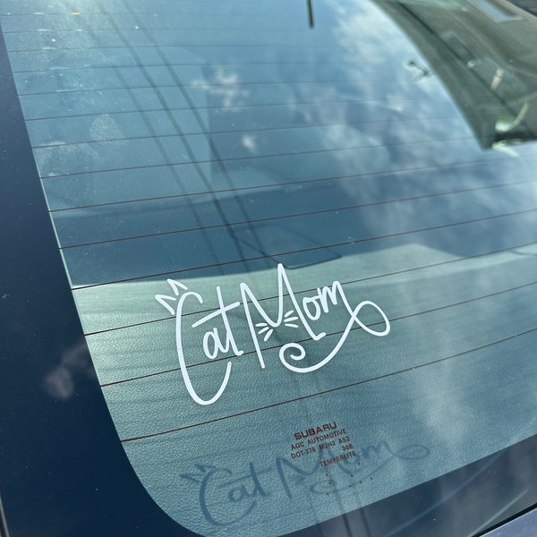 Cat Mom Car Decal, Cat Mom Truck Decal, Cat Mom Decal, Cat Mom Sticker ...