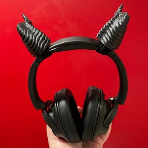 Horns for Headphones Back Facing Horned Headband Cosplay Textured Horns ...