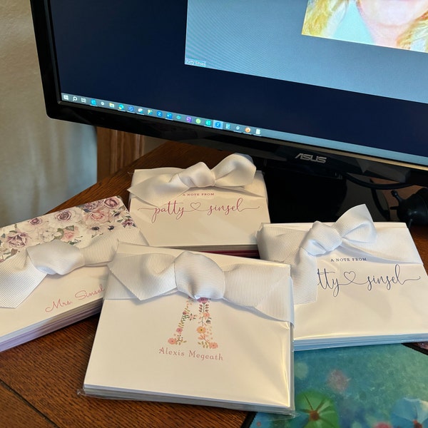 Note Cards With Envelopes Set for Women, Set of 10 Folded Stationery ...