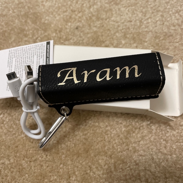 Personalized Power Bank, Leather Power Bank 2200mah, Travel Phone ...