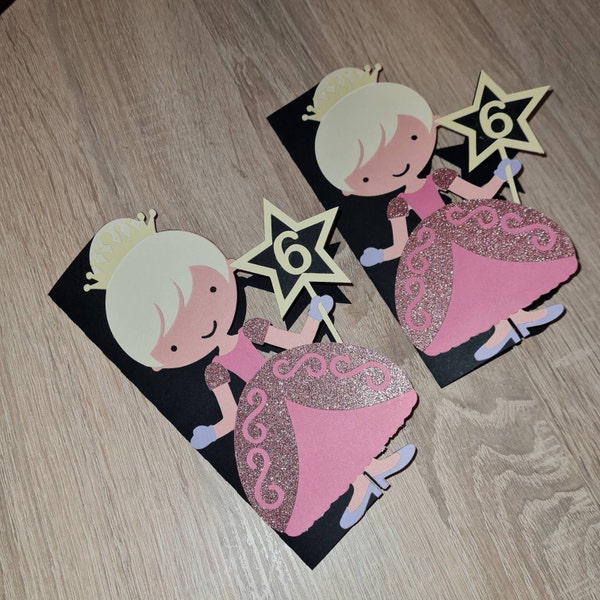 Princess Birthday Card Design Svg / Dxf / Eps Files. Digital Download ...