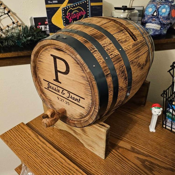 Rustic Wedding Box, Wooden Card Box, Wine Barrel Card Holder, Whiskey ...