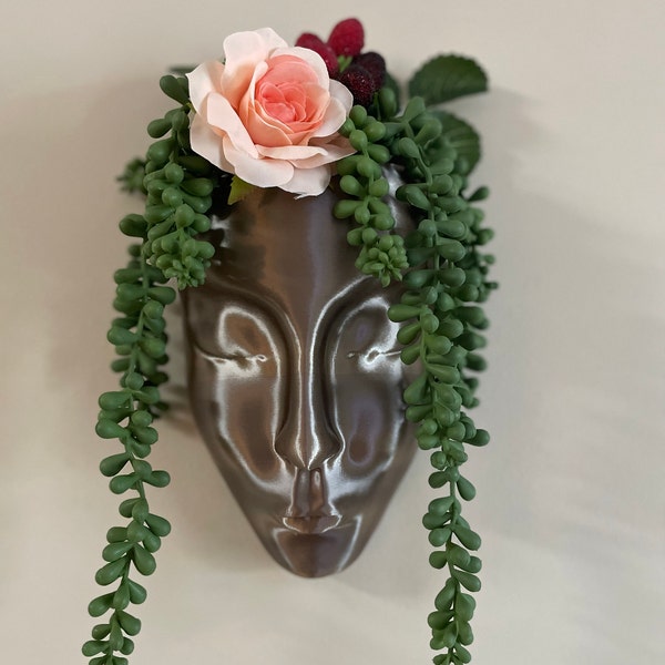 Head Planter - Face Wall Planter - Flower Pot - Hanging Garden Deco ...