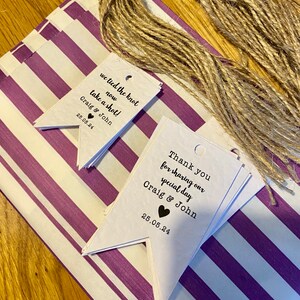 Small Personalised Gift Tags Mini Name Tags Rustic Labels Favour Tags ...