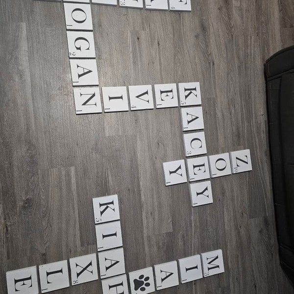 Scrabble Wall Tiles, Wood Scrabble Letters, 5.5 Inch, 3.5 Inch, Family ...