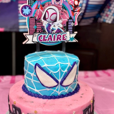 Ghost Spider Cake Topper, Spider Gwen Cake Topper, Amazing Spidey and ...