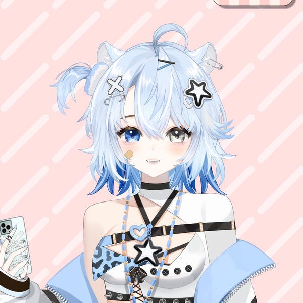 Live2dmodel Snow Leopard [premade Vtuber Model/fully Rigged/ready to ...