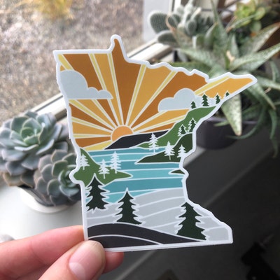 Minnesota Weatherproof Sticker Durable Vinyl Decal High Quality State ...