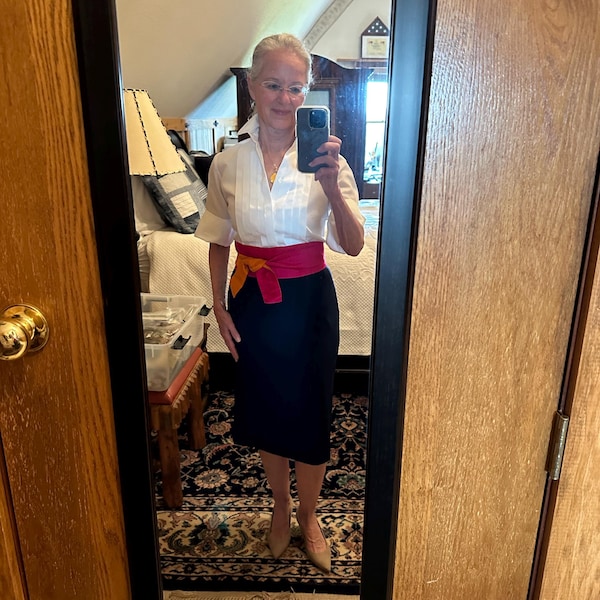 Navy Classic Silk Shantung Sheath Dress, Made to Order - Etsy