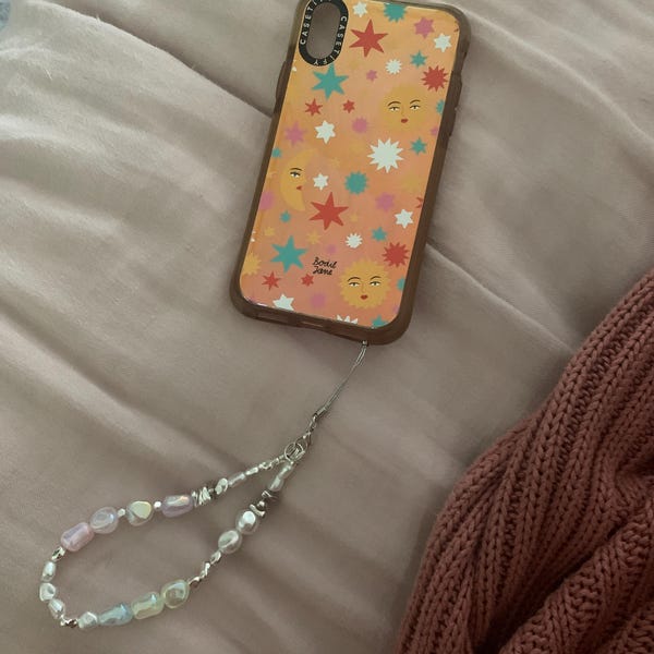 Eternal Blossom Dried Rose Charm Phone Strap- Premium Beaded Phone ...