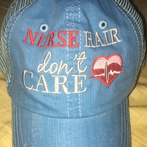 Nurse Hair Don't Care Hat - Etsy