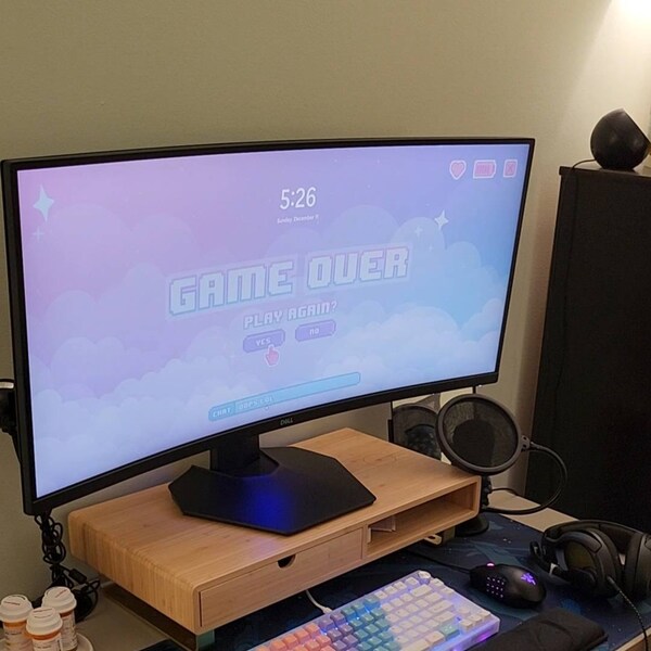 Game Over Pastel Desktop Wallpaper Background | Retro Pixel Pink ...