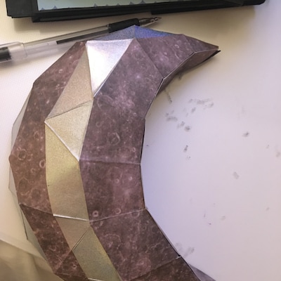 Wall Moon 3d Papercraft Model. You Get SVG and PDF Digital File ...