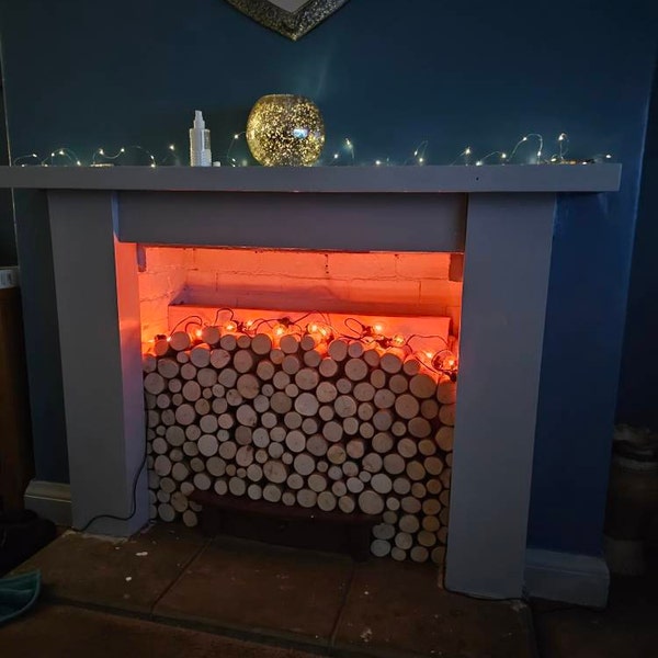 Decorative Logs Rustic Home Decor Stacked Logs Fireplace Logs Stacking ...