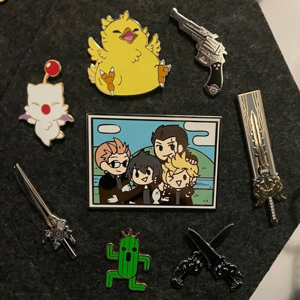 Final Fantasy XV FFXV Weapons Enamel Pins - Noctis Ignis Prompto ...