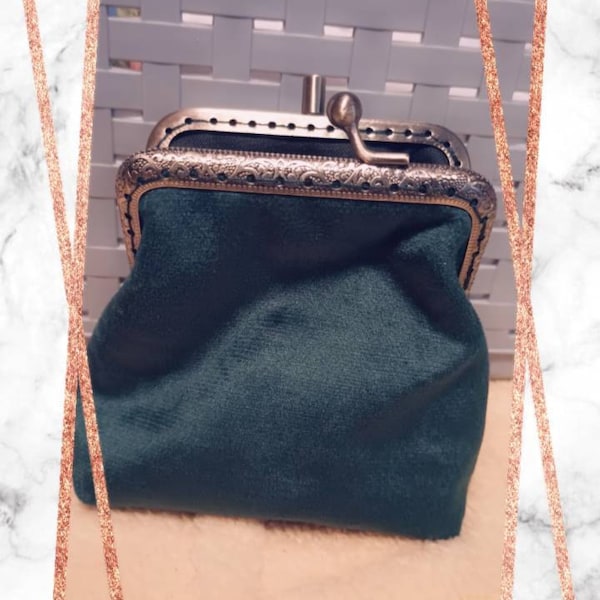 Double Kiss Lock Coin Purse, Vintage Style Wallet, Double Pockets Coin ...