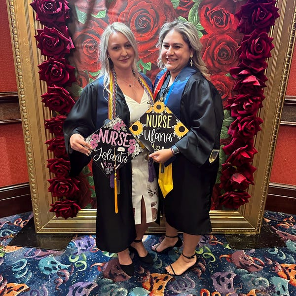 Custom "cherry Blossom Bsn" Graduation Cap Topper, Nursing Graduation ...