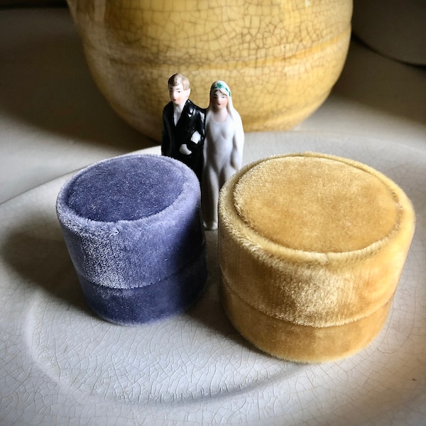 Yellow Velvet Ring Box, Wedding Ring Box, Engagement Ring Box, Proposal ...