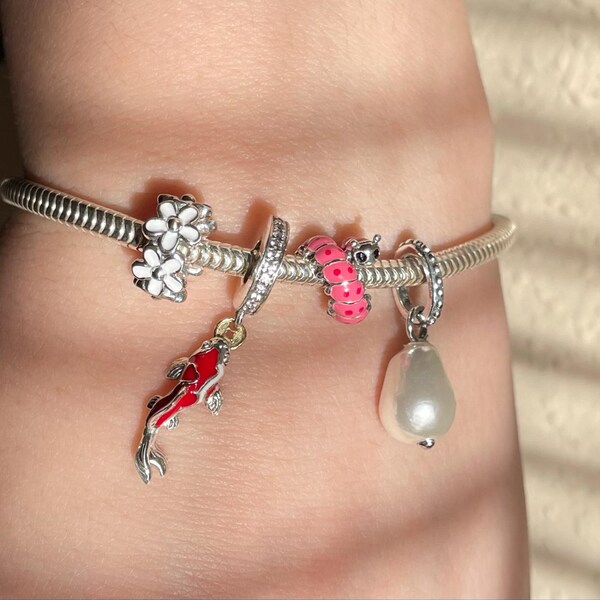 Glow-in-the-dark Firefly Dangle Charmbracelet Charmcharm for Bracelet ...